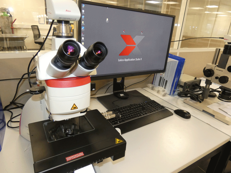 Laboratory of analysis and observation by Optical Microscope (MO)